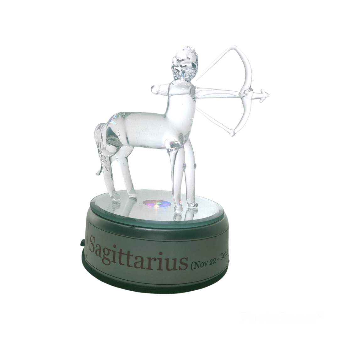 SAGITTARIUS ARCHER ZODIAC SIGN GLASS FIGURINE HOROSCOPE COLLECTION EZGF ...