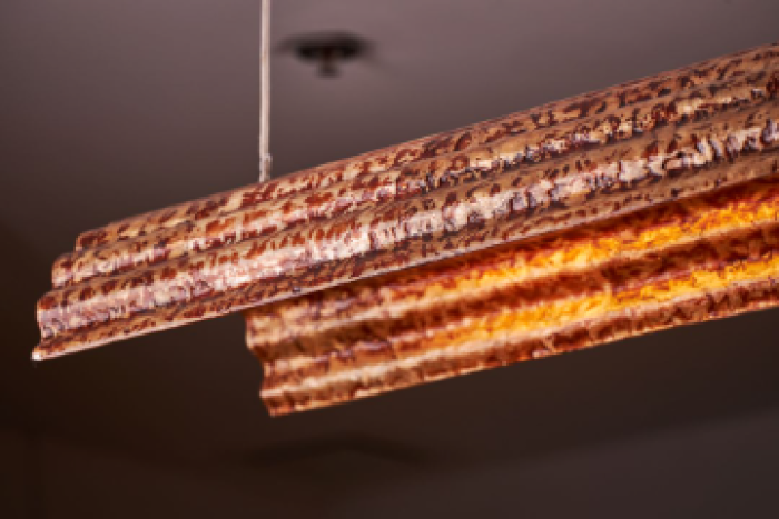 FLUTED CAPIZ HANGING LAMP (LARGE HALF ARC) by TIMBERMATE - HMT ...